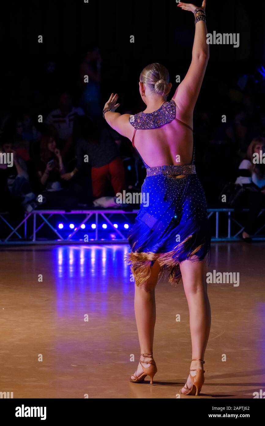 Girls dancers participate in artistic dance competitions Stock Photo ...