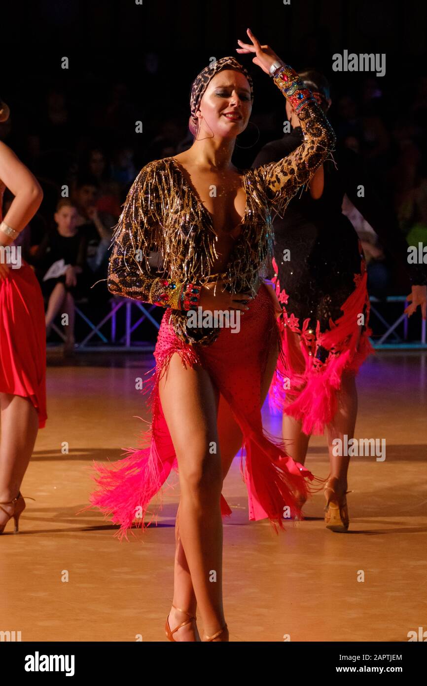 Girls dancers participate in artistic dance competitions Stock Photo ...