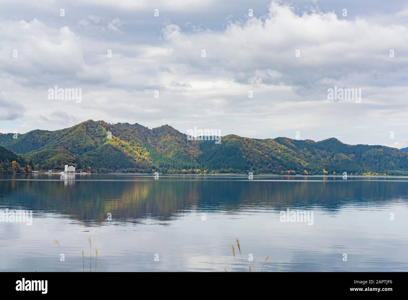 Beautiful landscape of Lake Tazawako at Akita, Japan Stock Photo - Alamy