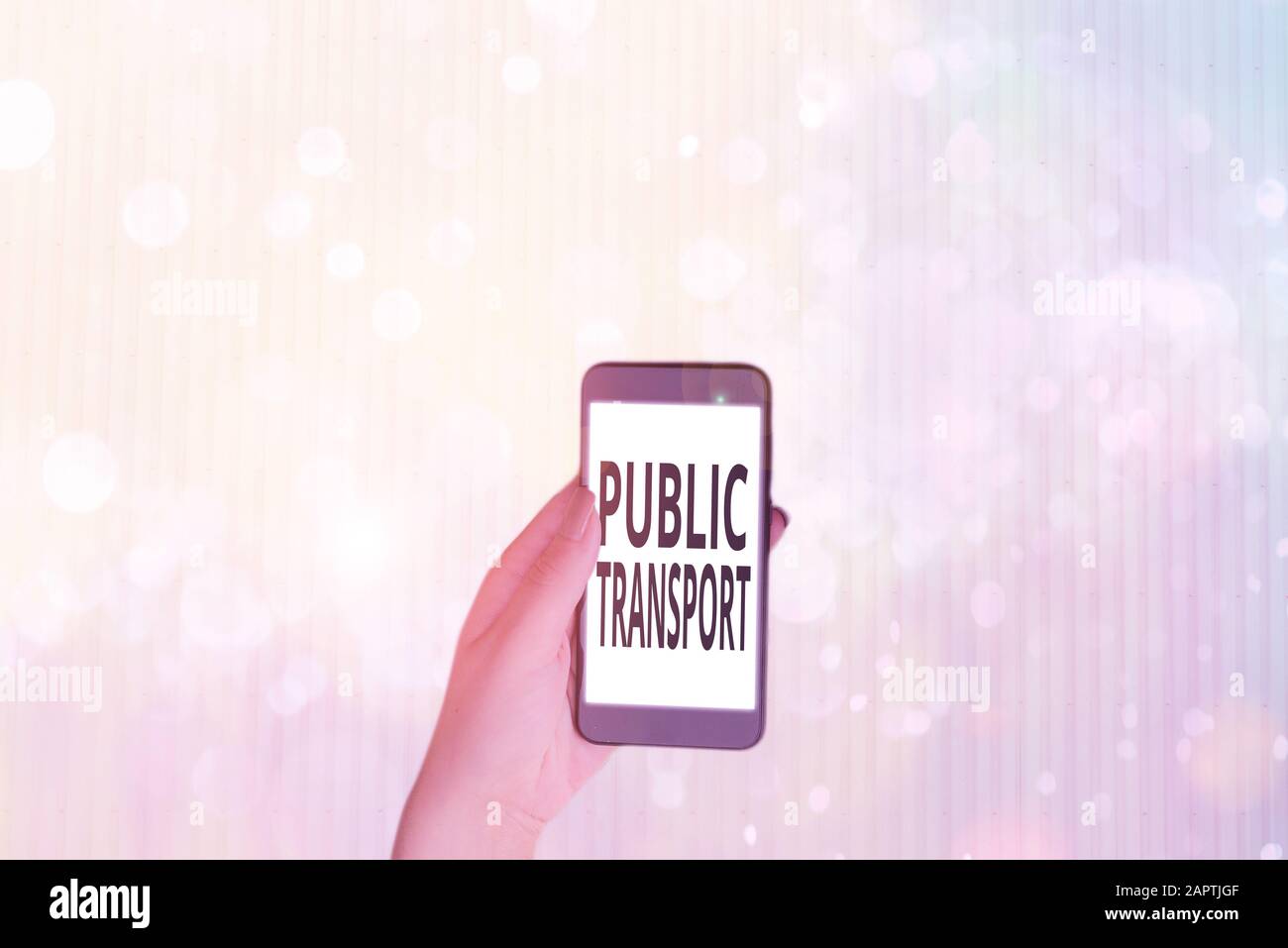 Text sign showing Public Transport. Business photo showcasing transport ...