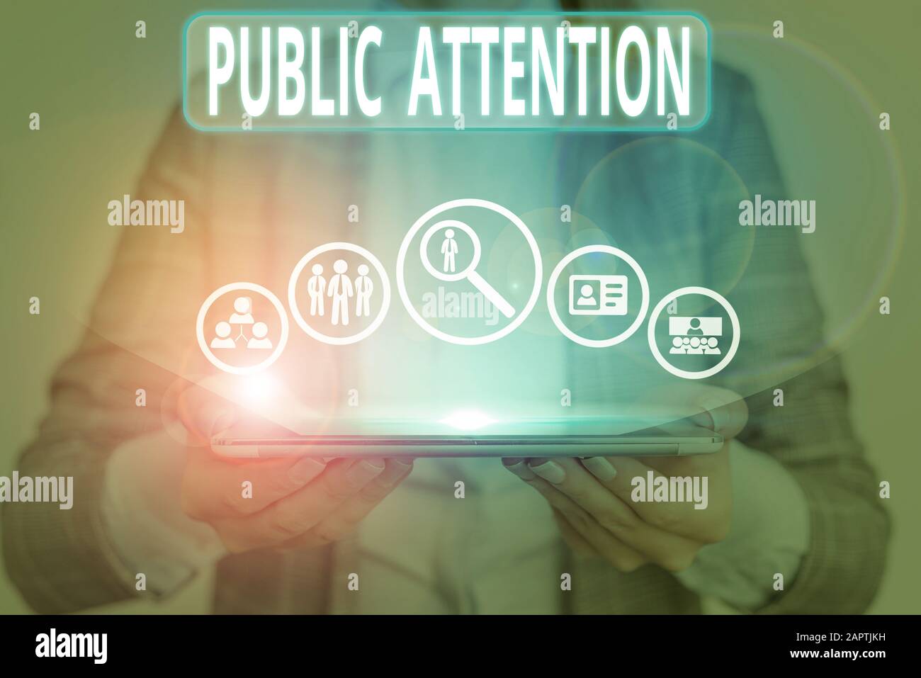 Conceptual hand writing showing Public Attention. Concept meaning the ...