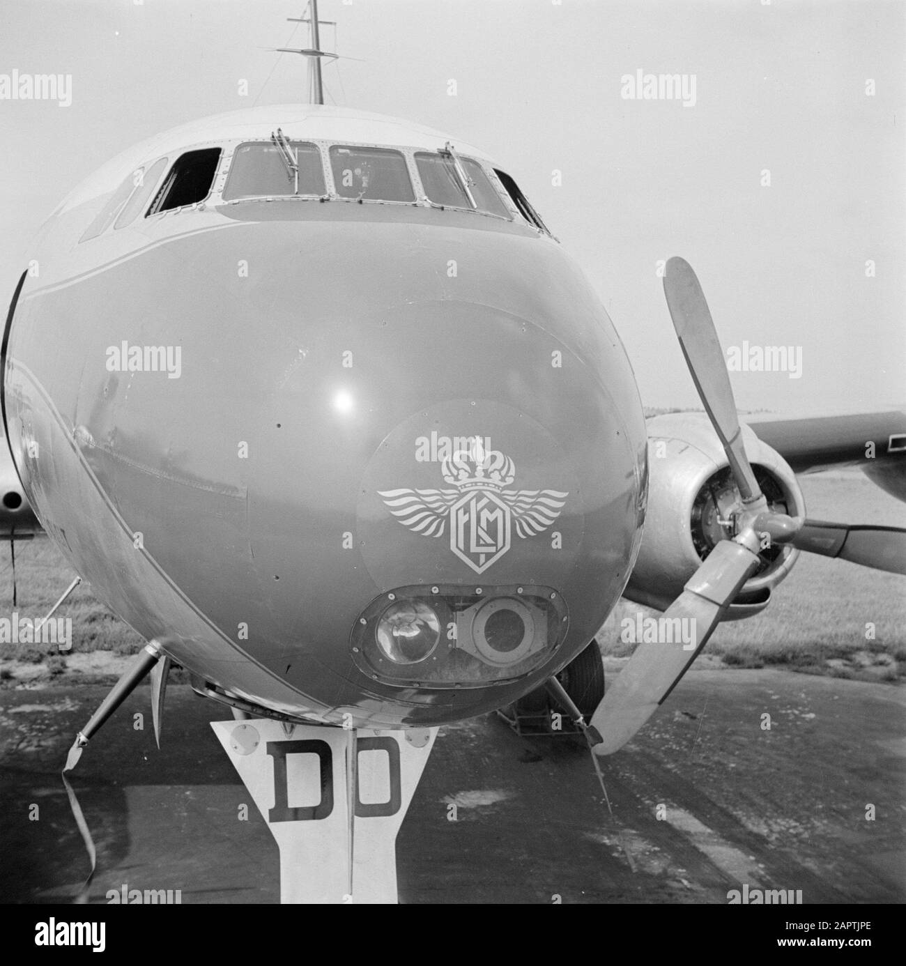 Corporate style and emblems KLM The KLM logo on the nose of the four ...