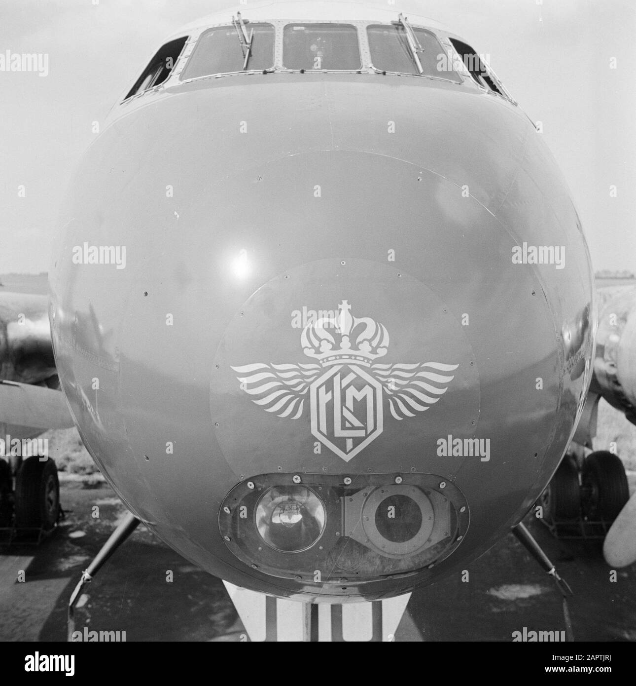 Corporate style and emblems KLM The KLM logo on the nose of the four ...