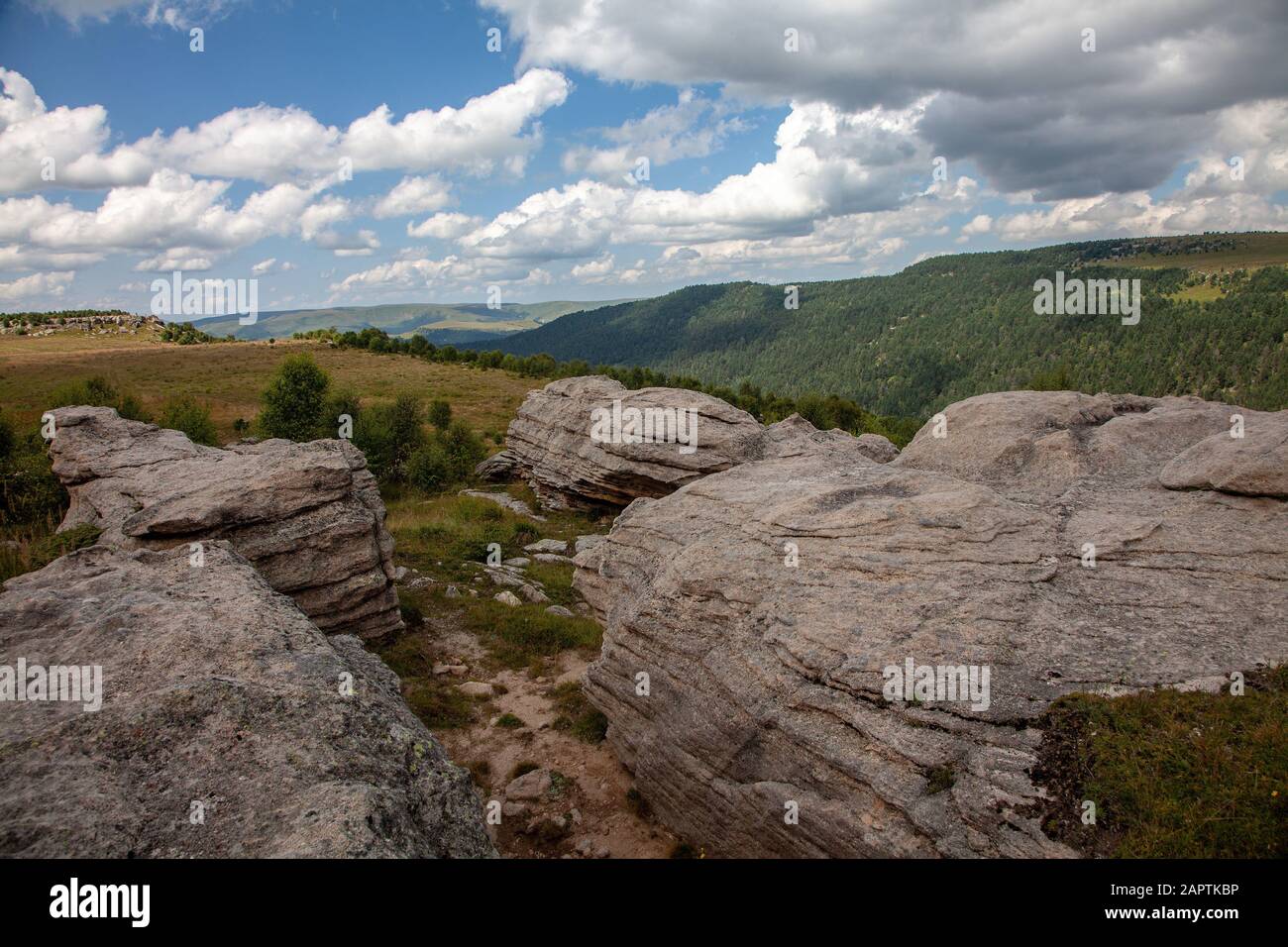 Stone labyrinth. Rock formation in the Caucasus Mountains Stock Photo ...