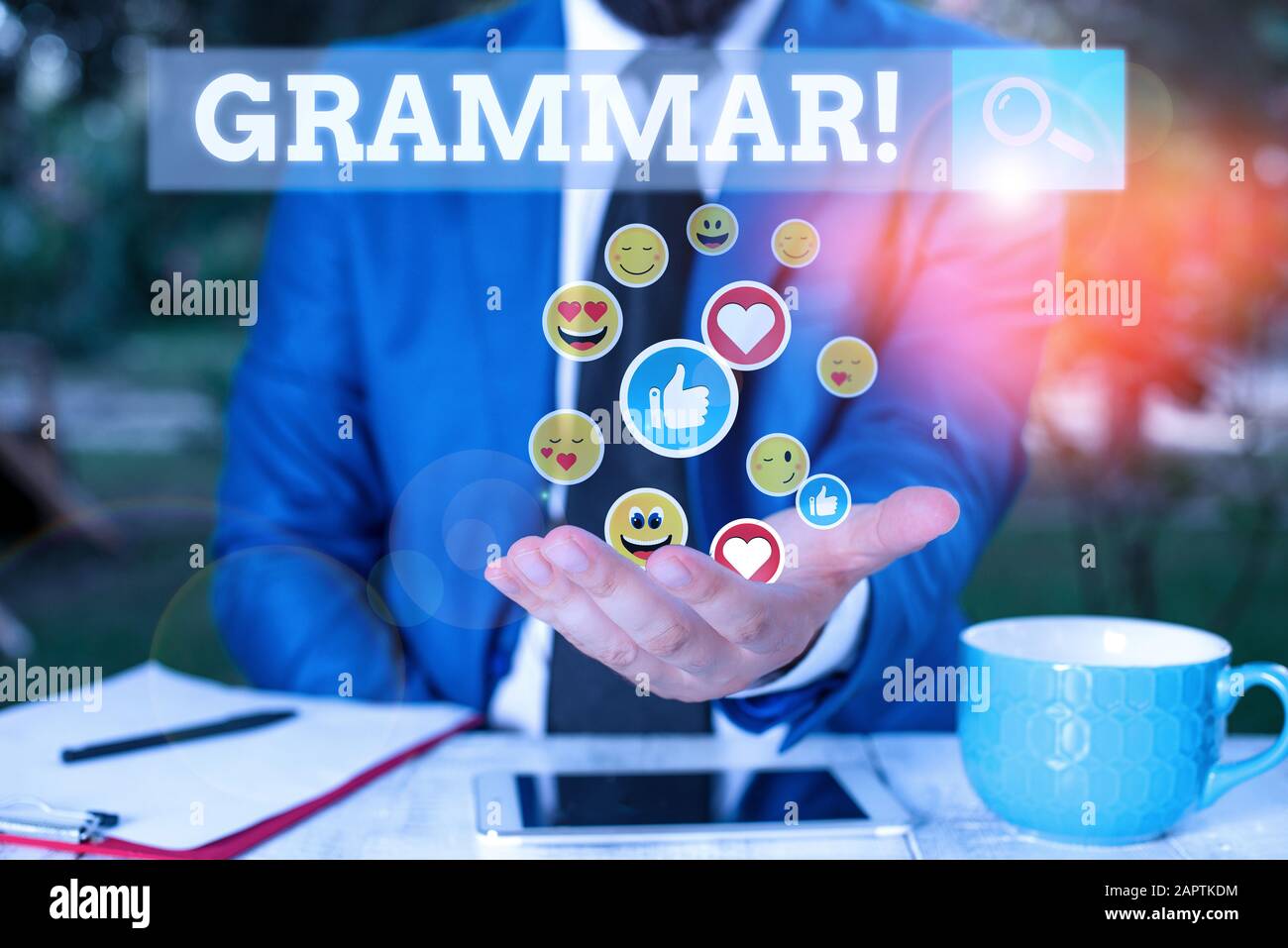 Handwriting text Grammar. Conceptual photo whole system structure ...