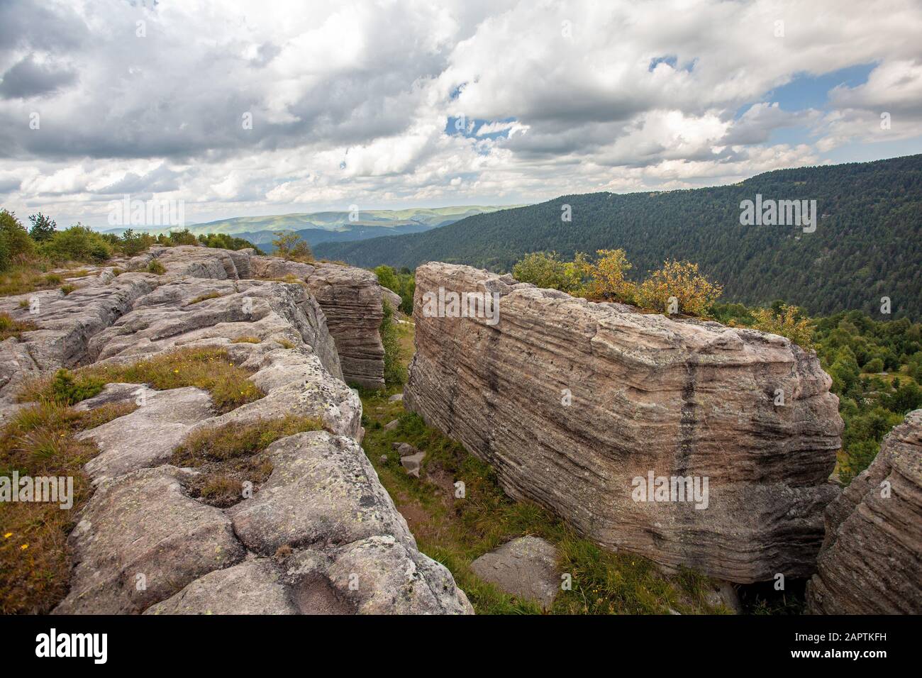 Stone labyrinth. Rock formation in the Caucasus Mountains Stock Photo ...