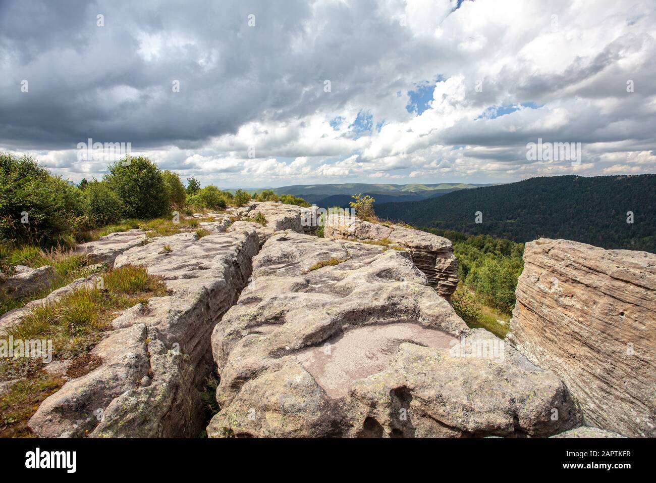 Stone labyrinth. Rock formation in the Caucasus Mountains Stock Photo ...