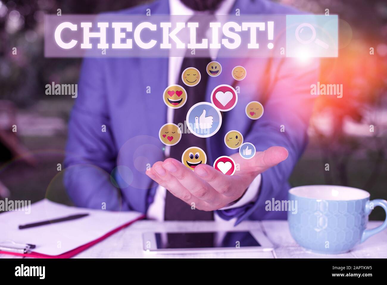 Handwriting text Checklist. Conceptual photo list items required things ...