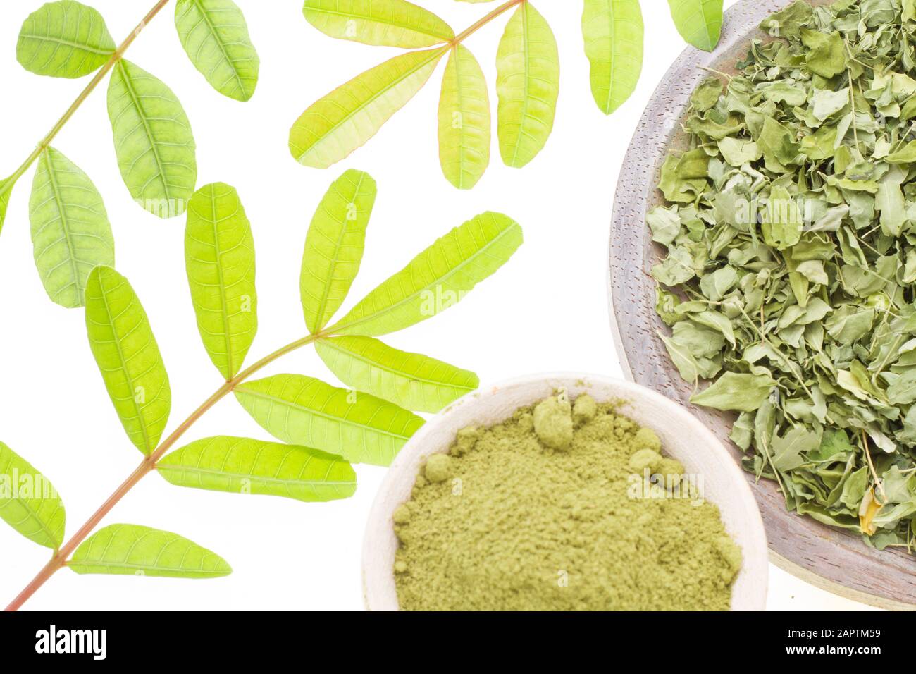 leaves and moringa powder, super food and natural medicine, Moringa ...