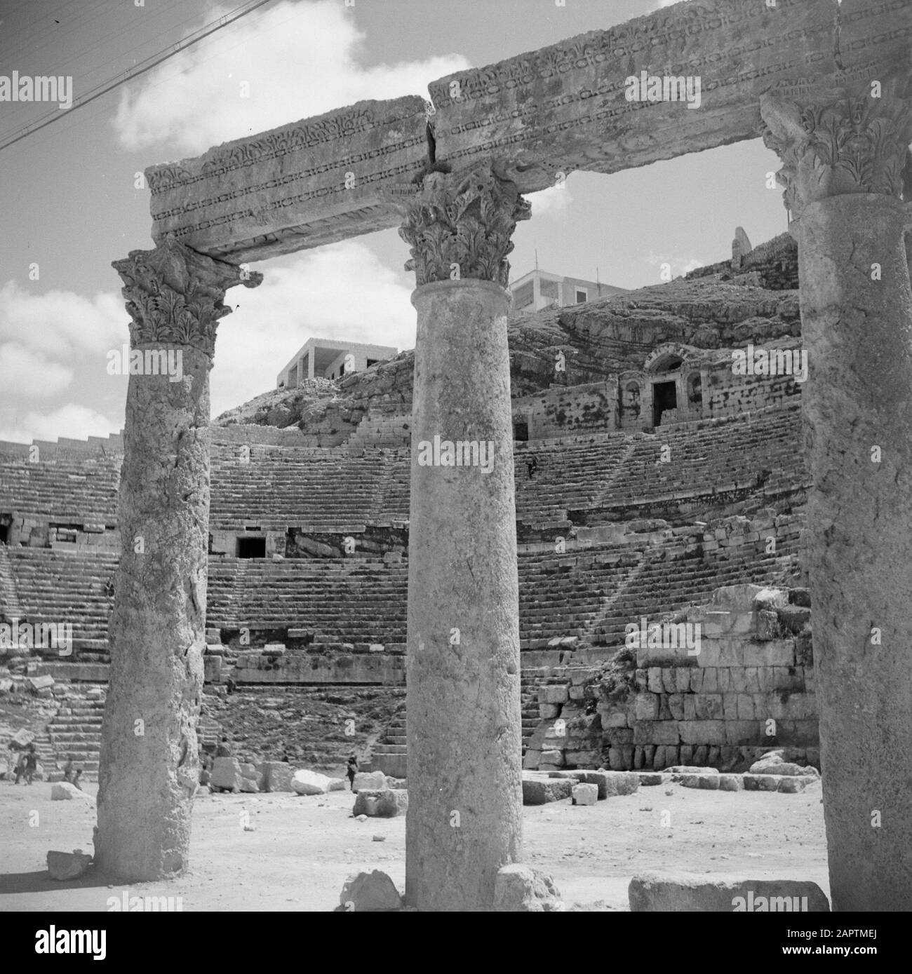 Middle East 1950-1955: Jordan - Amman Roman amphitheater Date: 1950 ...