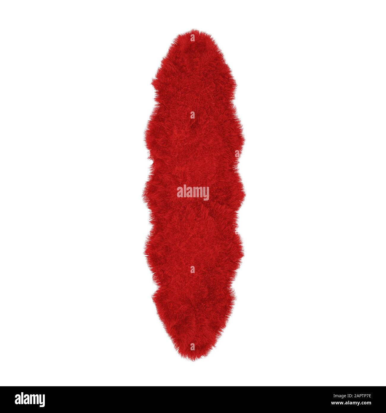 Red soft wool carpet on white background 3d rendering Stock Photo - Alamy