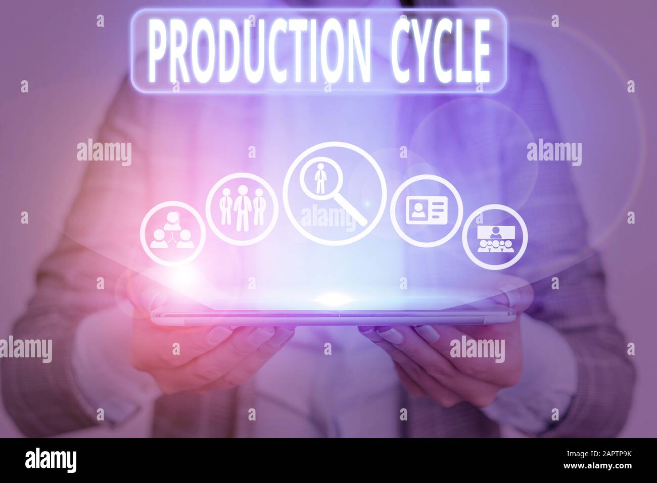 Conceptual hand writing showing Production Cycle. Concept meaning ...