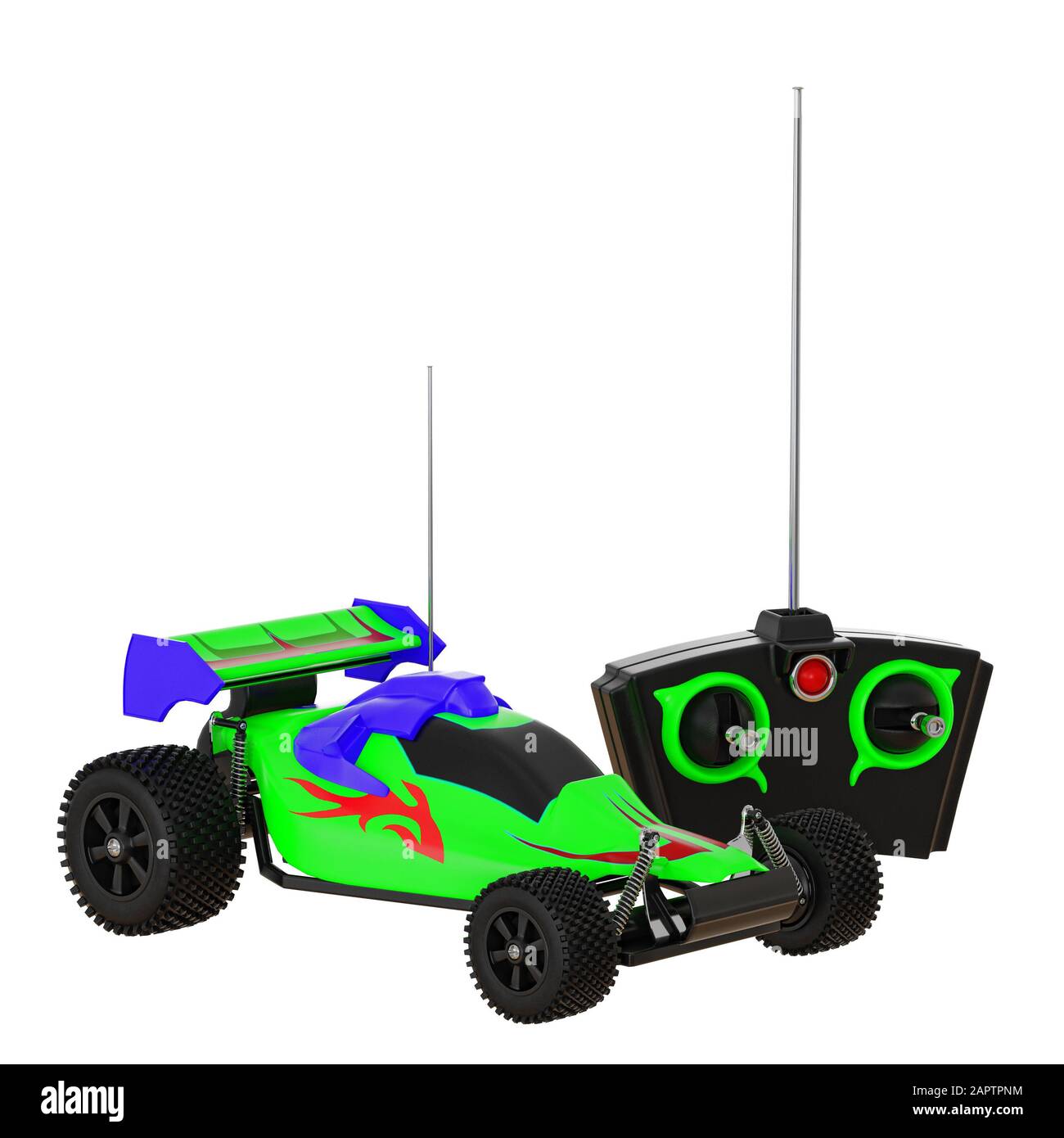 Racing car with remote control isolated background 3d Stock Photo - Alamy