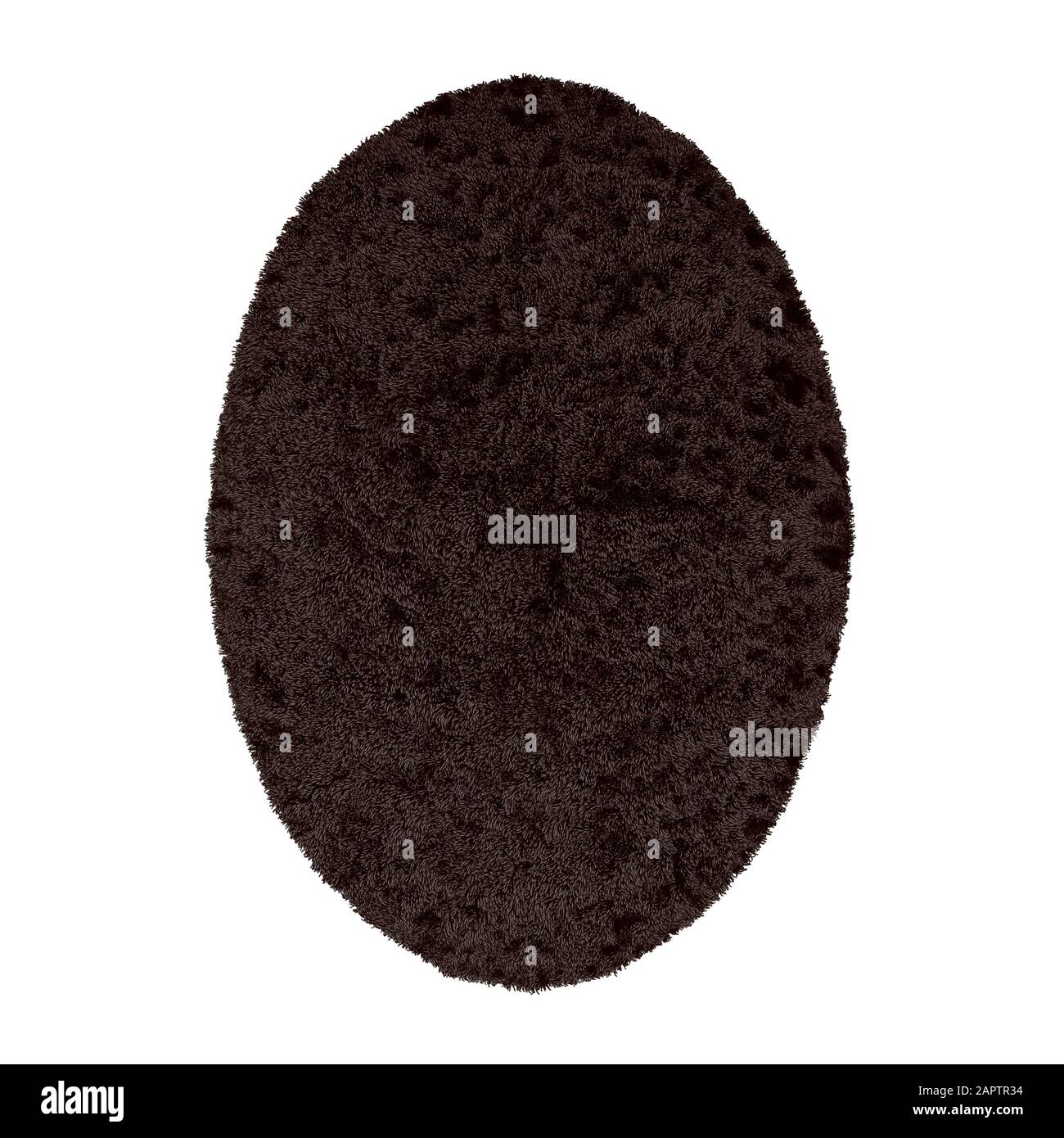 Oval wool rug isolated background 3d rendering Stock Photo - Alamy