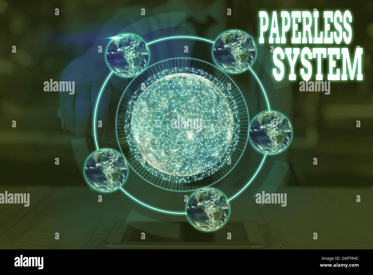 Word Writing Text Paperless System Business Photo Showcasing Storage Or Communication Of