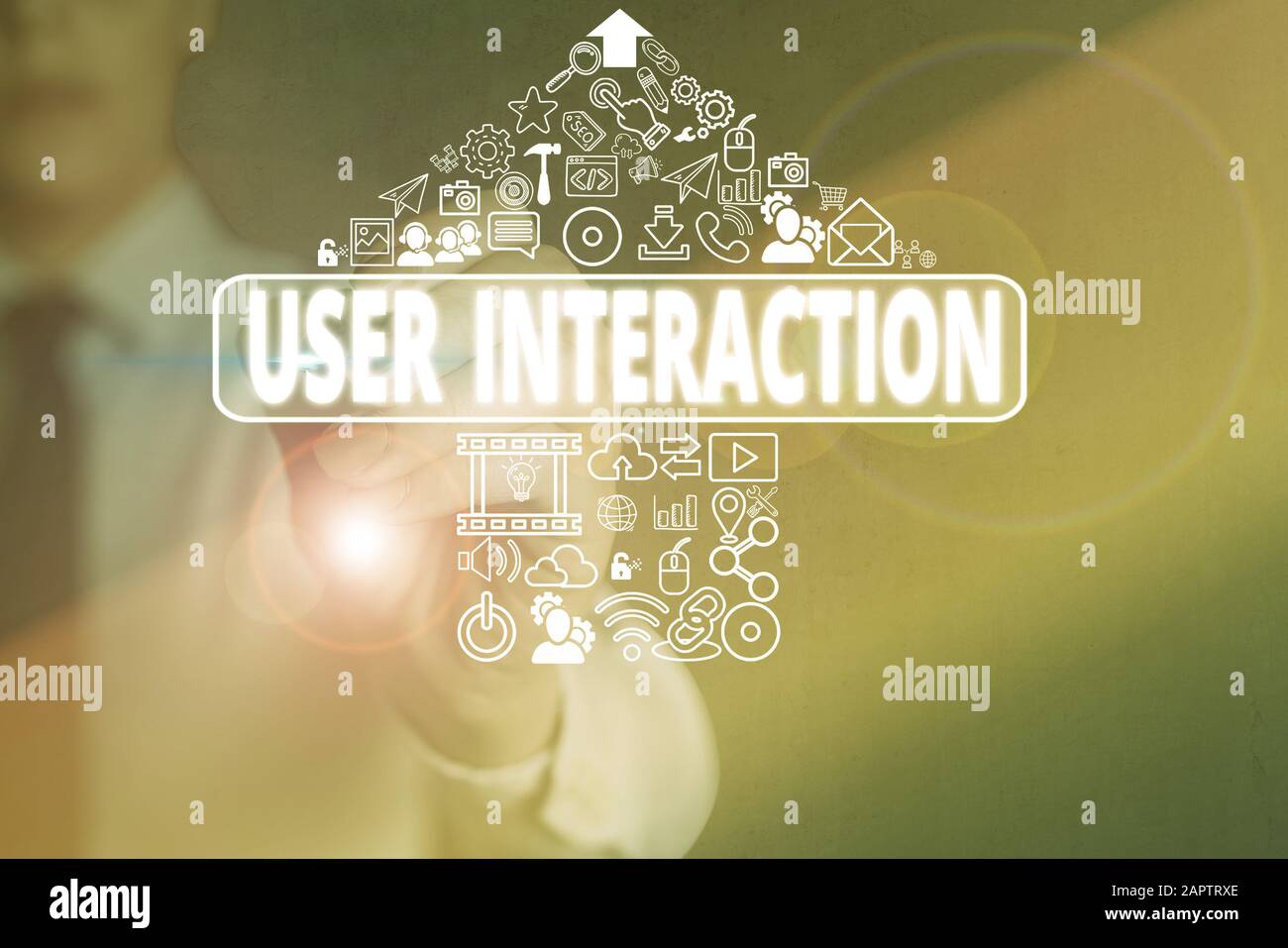 Conceptual hand writing showing User Interaction. Concept meaning the ...