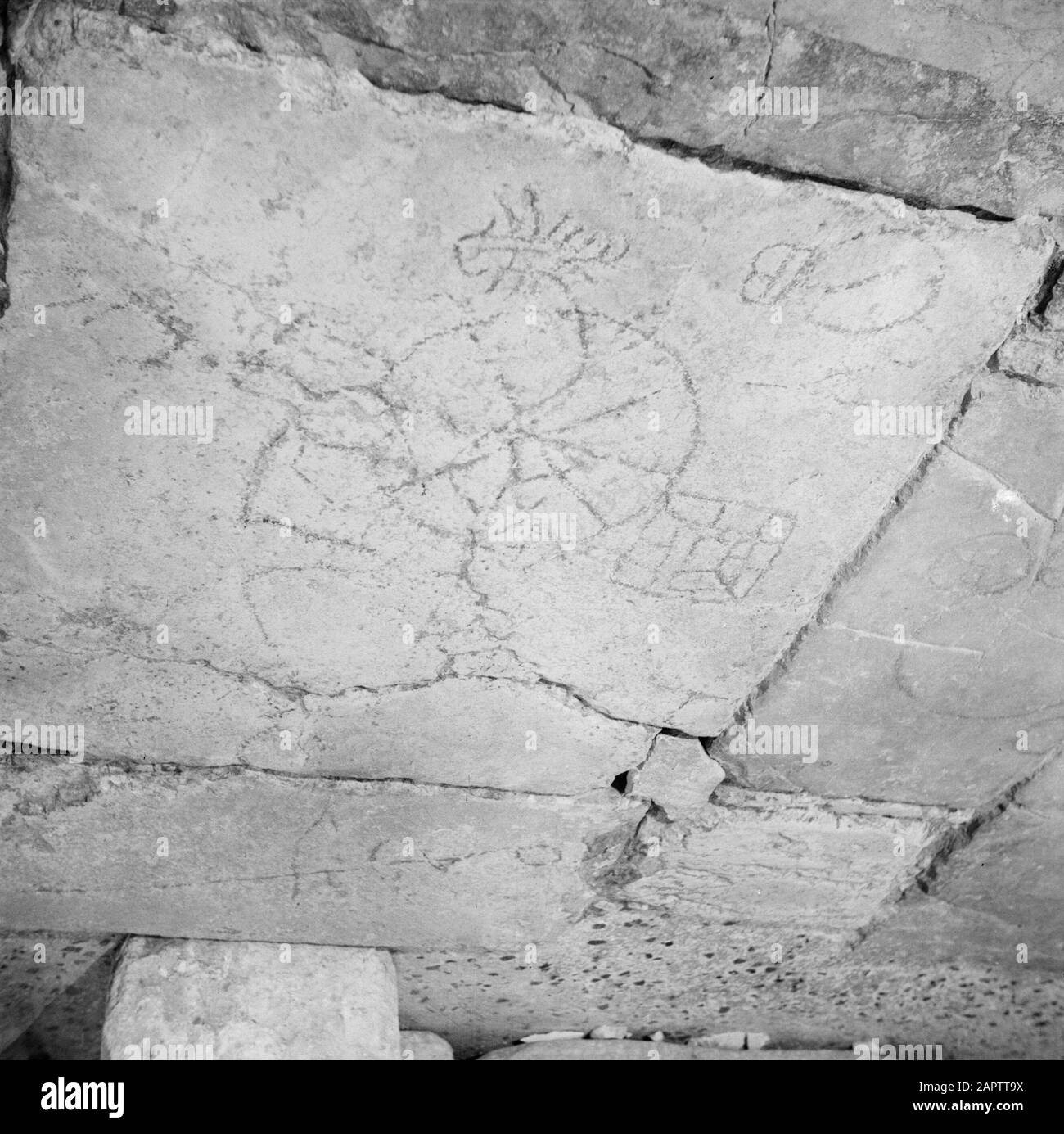 Middle East 1950-1955: Jerusalem In the Lithostrotos cellar: scratched ...