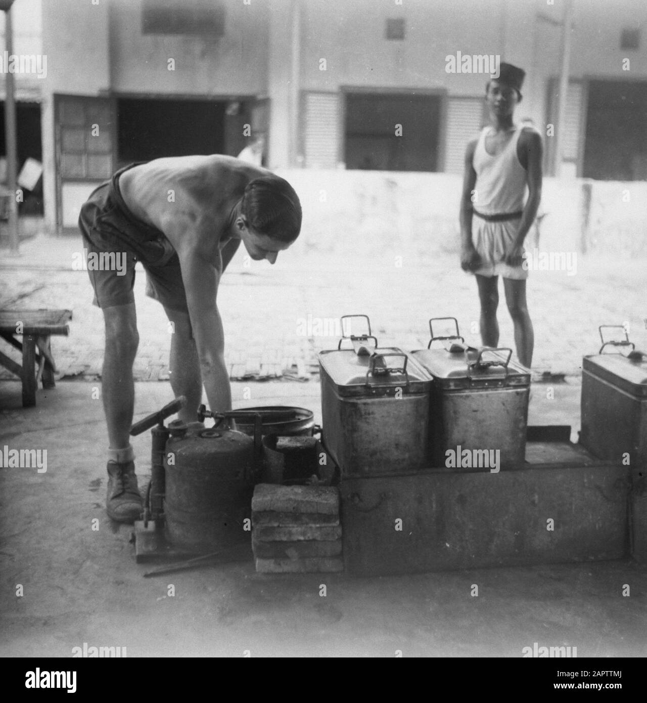 Outdoor meals Black and White Stock Photos & Images - Alamy