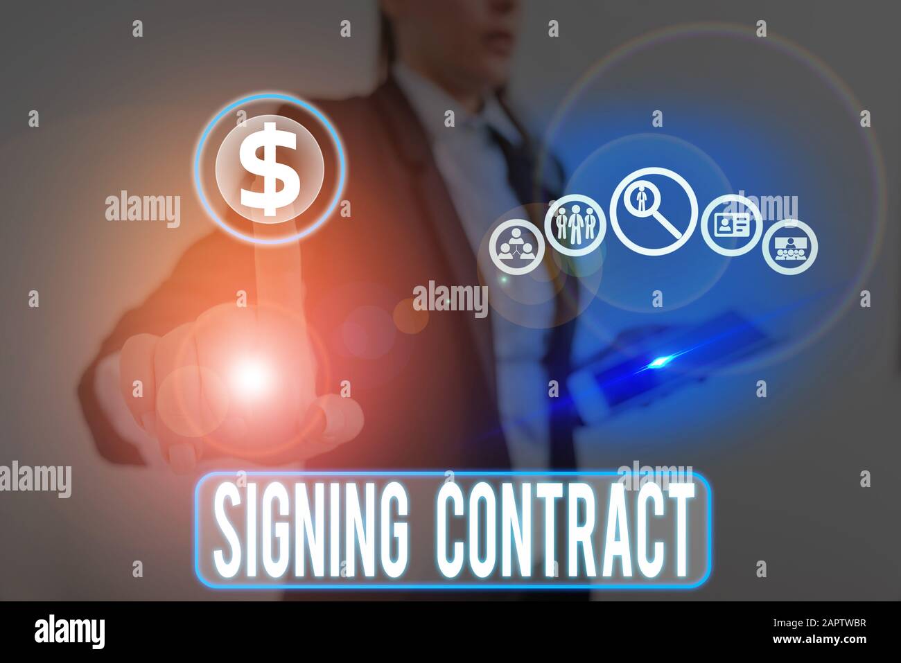Handwriting text writing Signing Contract. Conceptual photo the parties ...