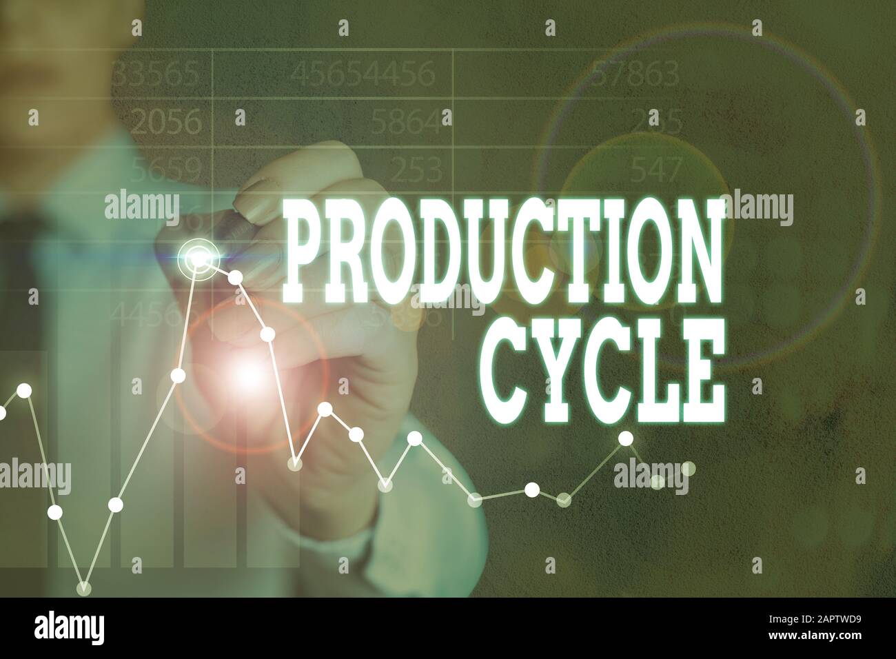 Writing note showing Production Cycle. Business concept for conversion ...