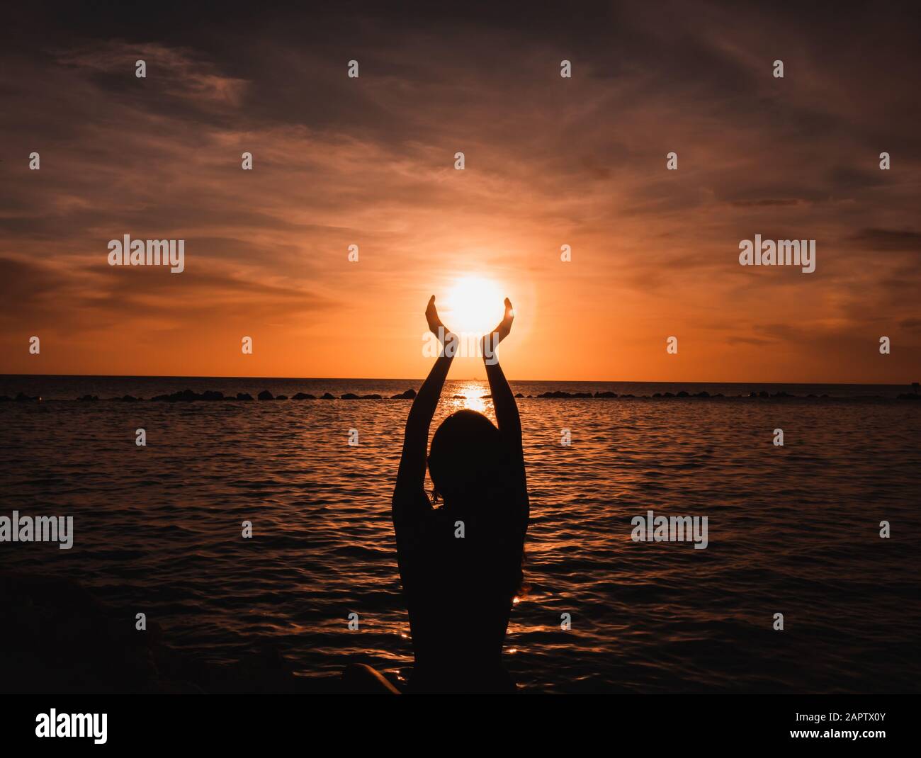 Beach meditation hi-res stock photography and images - Alamy