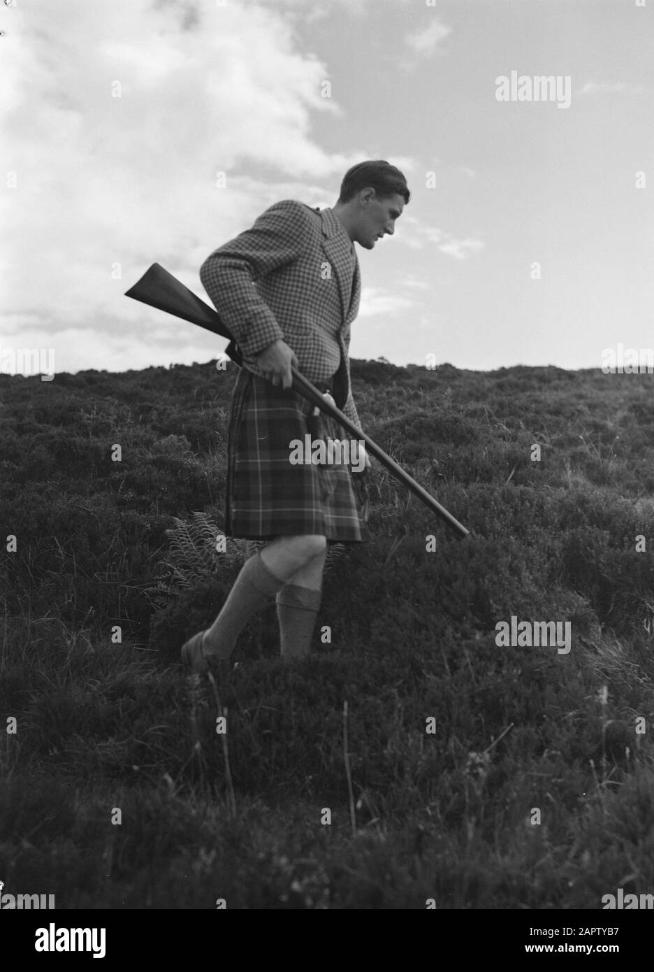 Scotland - The Highlands Hunter with a shotgun on the island of Skye ...