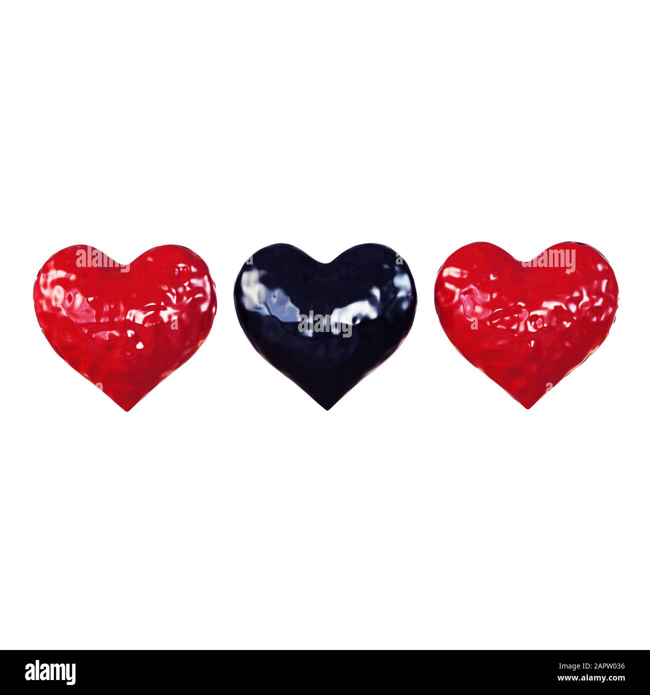 Three cartoon hearts color hi-res stock photography and images - Alamy