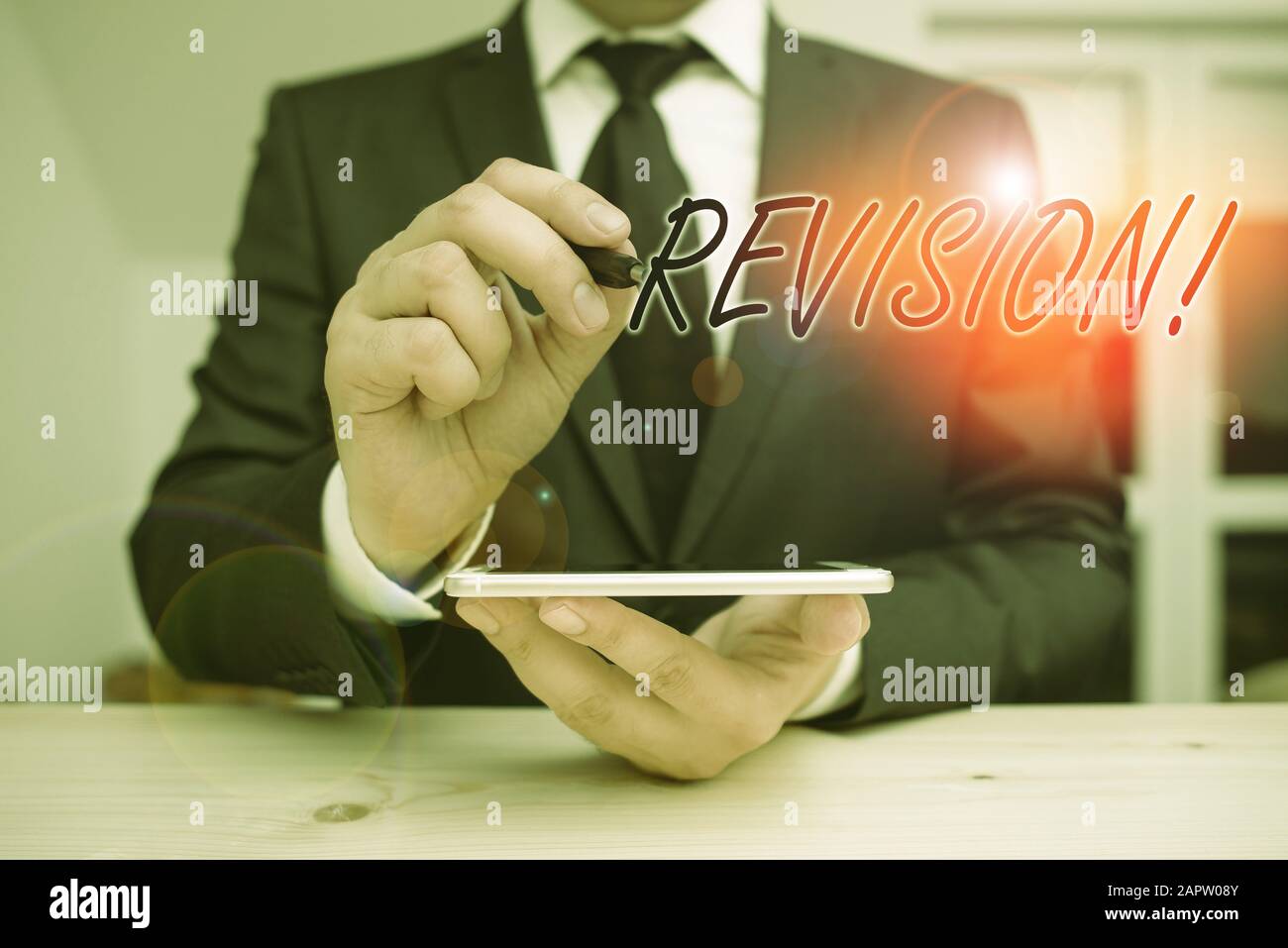 Text sign showing Revision. Business photo showcasing action of ...