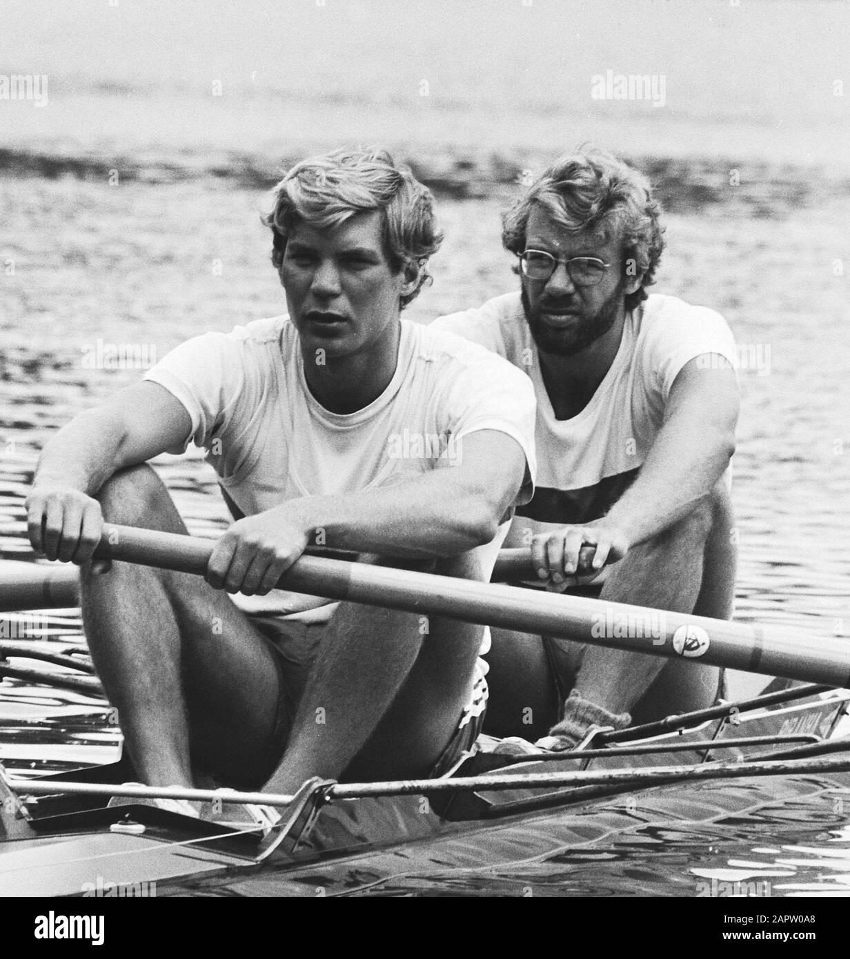 National Rowing Championships 1979 at the Bosbaan. Two without helmsman ...