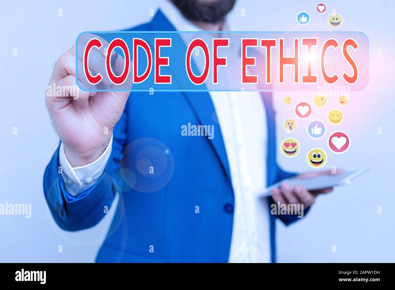 Handwriting text writing Code Of Ethics. Conceptual photo basic guide ...