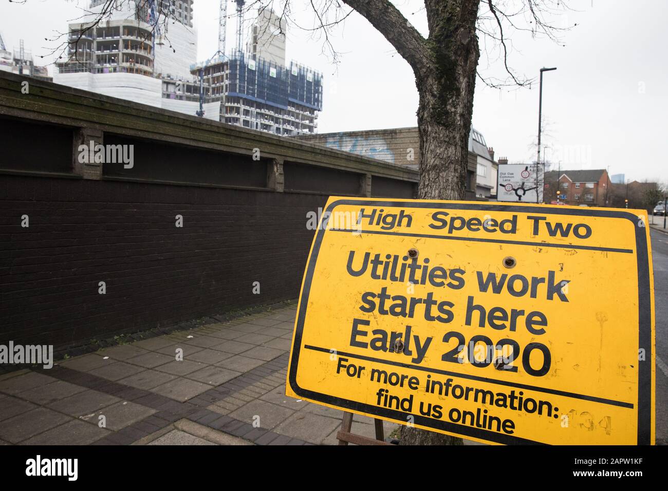 Hs2 construction site sign hi-res stock photography and images - Alamy