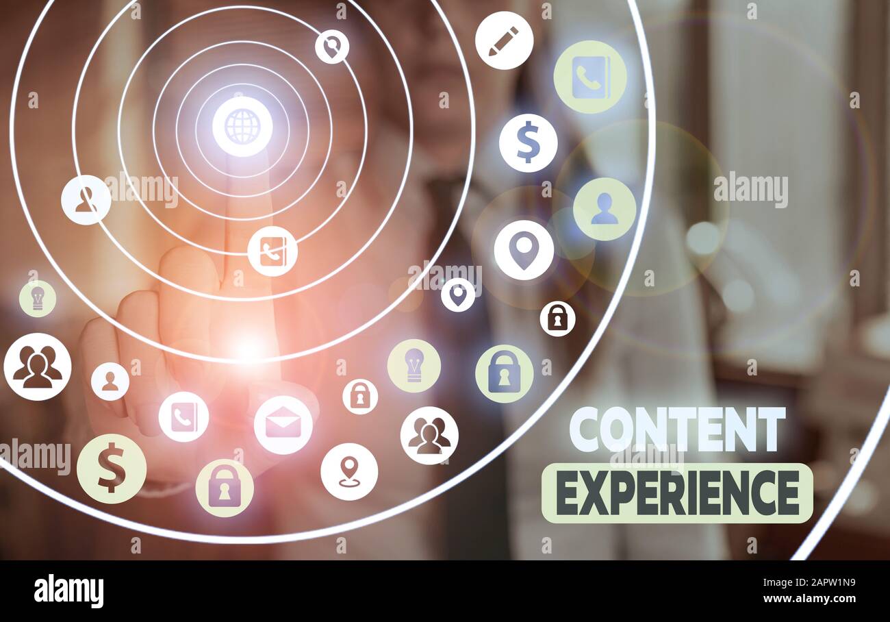 Conceptual hand writing showing Content Experience. Concept meaning ...