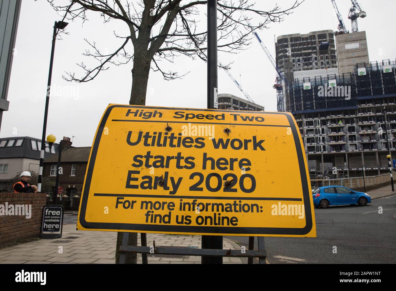 Hs2 construction site sign hi-res stock photography and images - Alamy