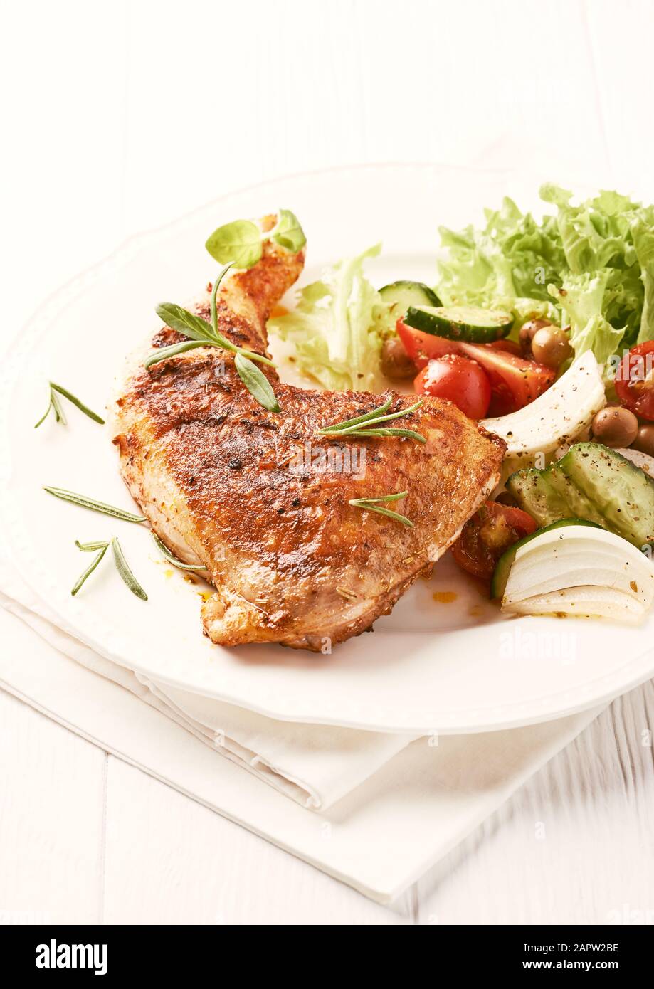 Spicy chicken leg Stock Photo - Alamy