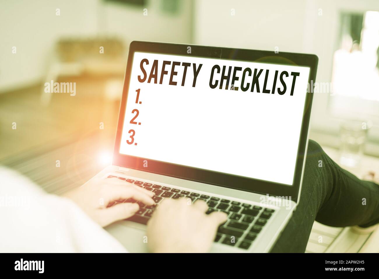 Conceptual hand writing showing Safety Checklist. Concept meaning list ...