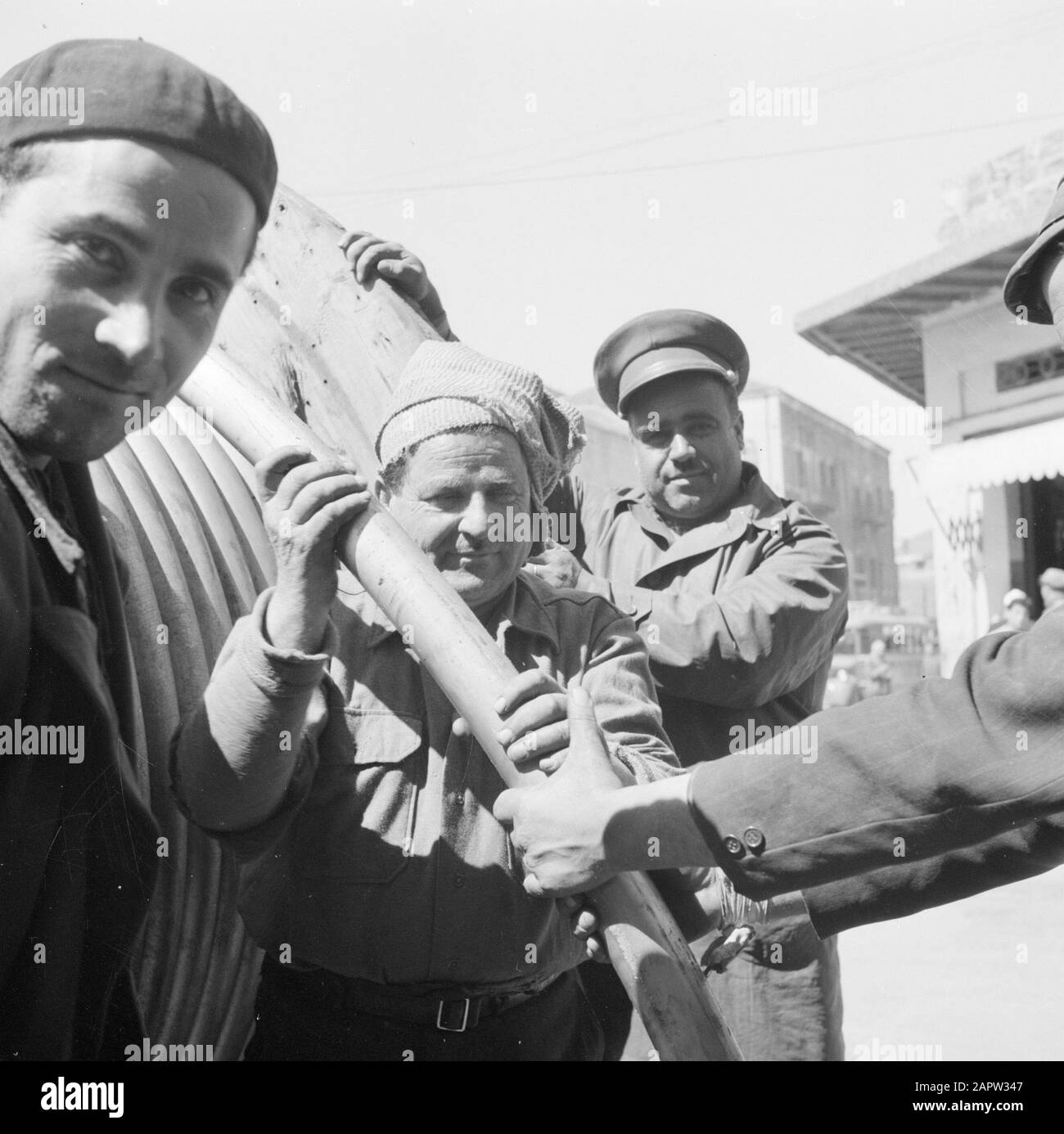 Middle East 1950-1955: Lebanon Cable laying in Beirut Date: 1950 ...