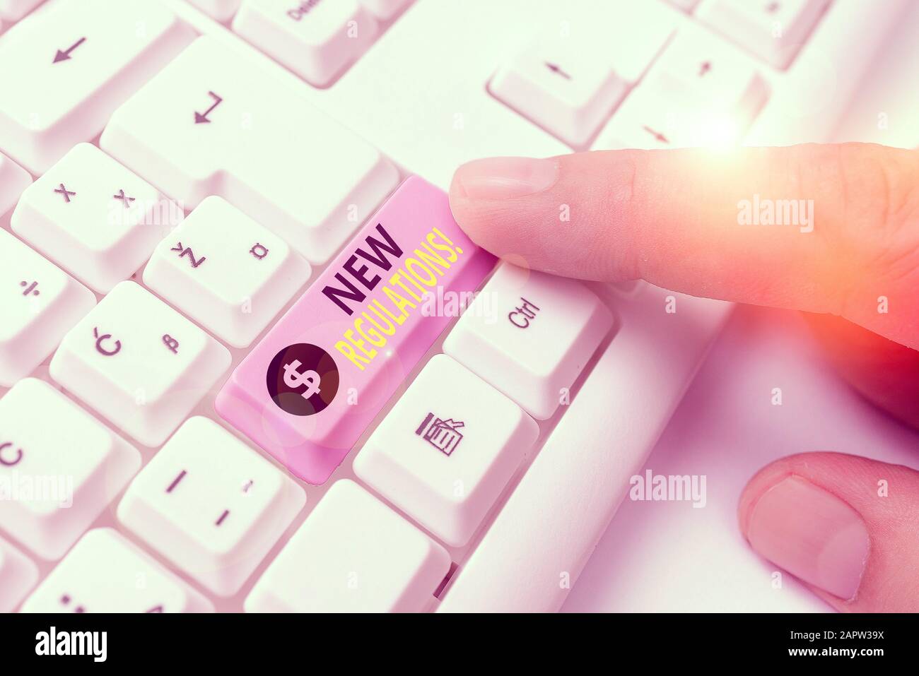 Text sign showing New Regulations. Business photo text rules made ...