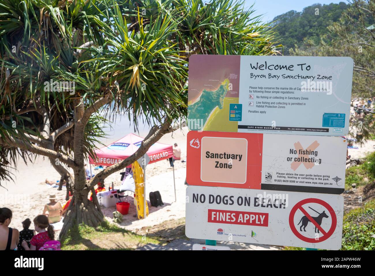 Byron Bay Wategos beach in summer, New South Wales,Australia,beach ...