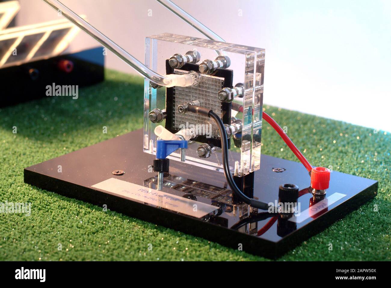 Experimentation in the laboratory for hydrogen production Stock Photo ...