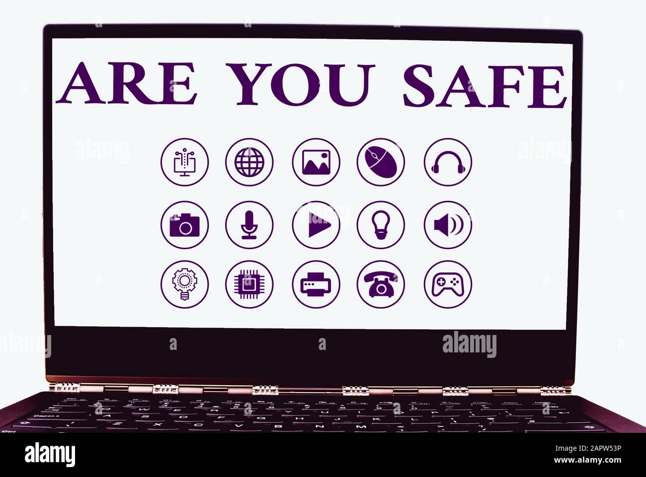 Conceptual hand writing showing Are You Safe. Concept meaning Free from ...