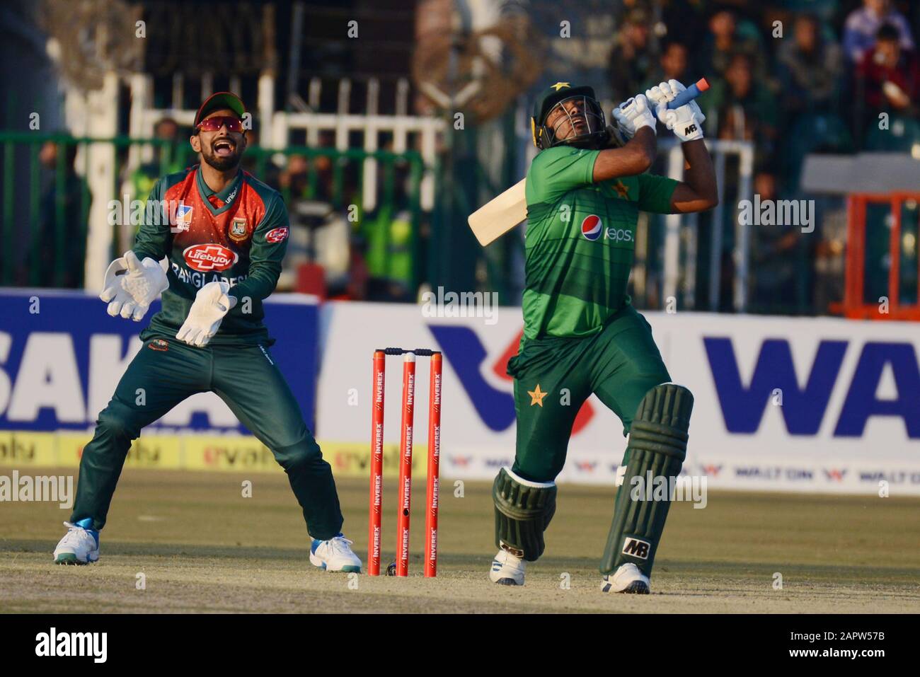 A view of T20 cricket match between Pakistan cricket team and ...