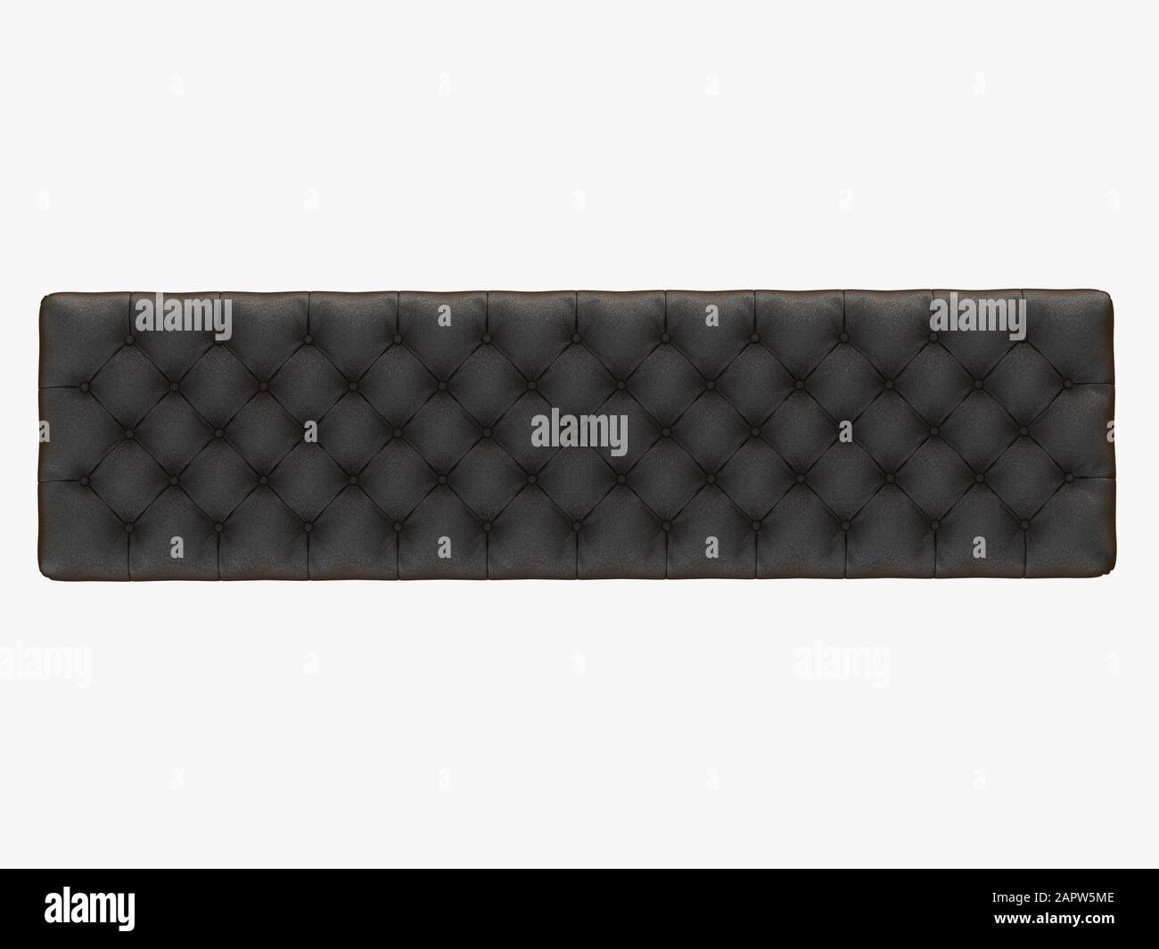 Gray bench capitone on a steel frame top view 3d rendering Stock Photo ...