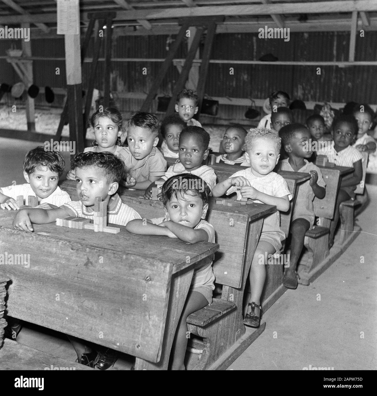 Education preschool kindergarten Black and White Stock Photos & Images ...