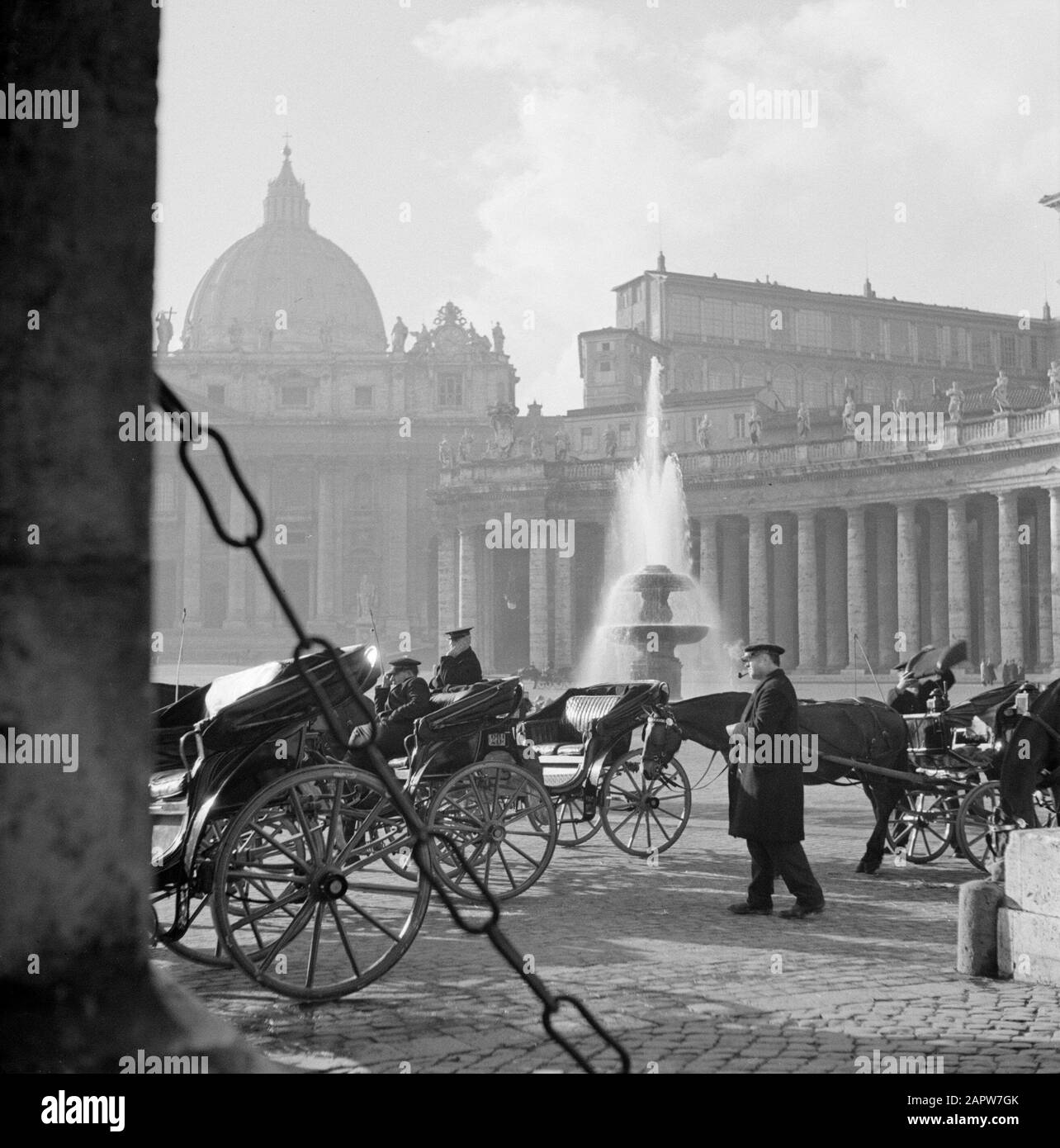 Rome: Visit to Vatican City Coachmen at their carriages at St. Peter's ...
