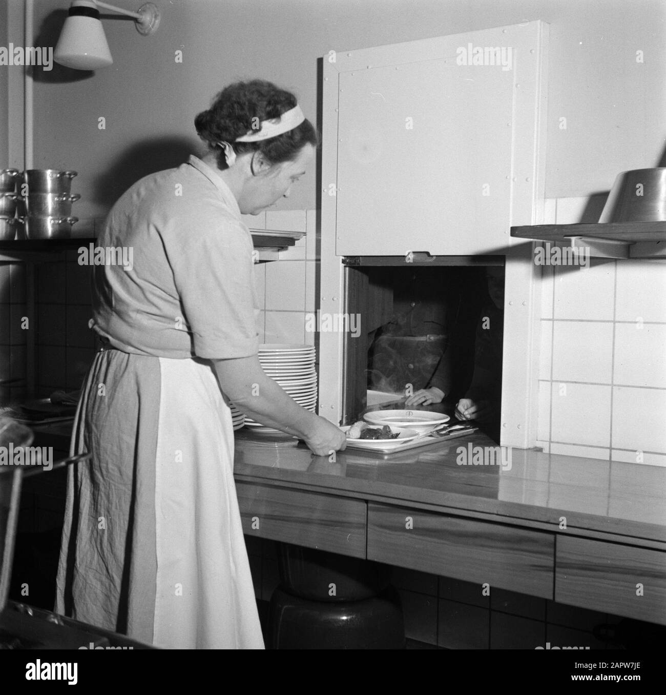 University students food delivery Black and White Stock Photos & Images ...