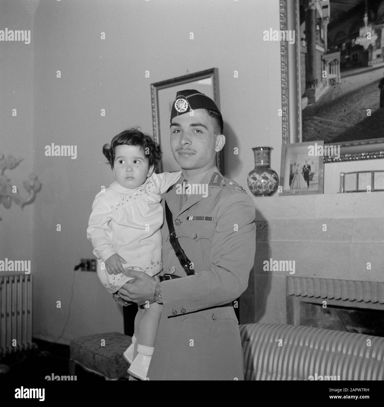 Middle East 1950-1955: Jordan - Amman King Hussein with Princess Basma ...
