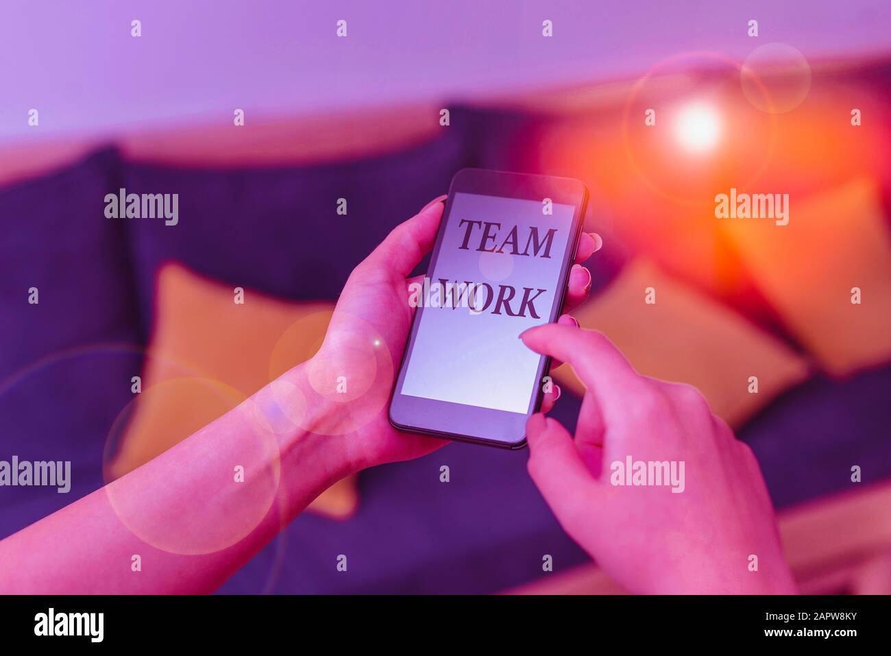 Word writing text Team Work. Business photo showcasing Combined action ...