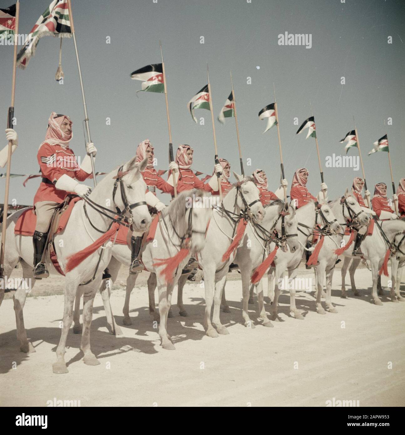Middle East: Jordan 1953 Royal bodyguard on horseback Annotation ...
