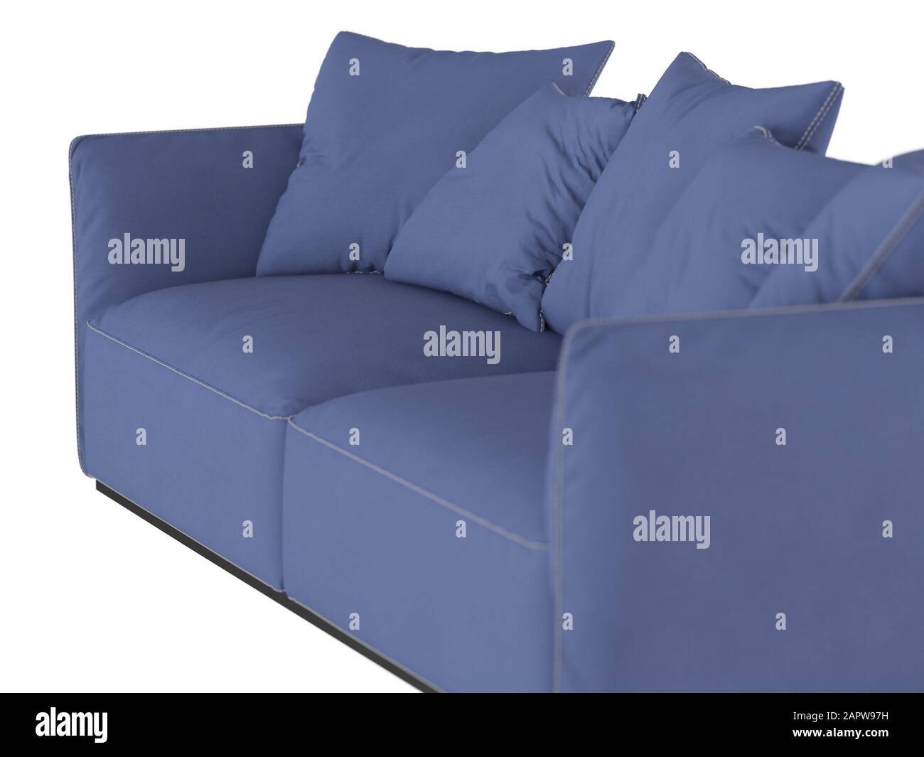 Blue white upholstered sofa cushions hi-res stock photography and ...