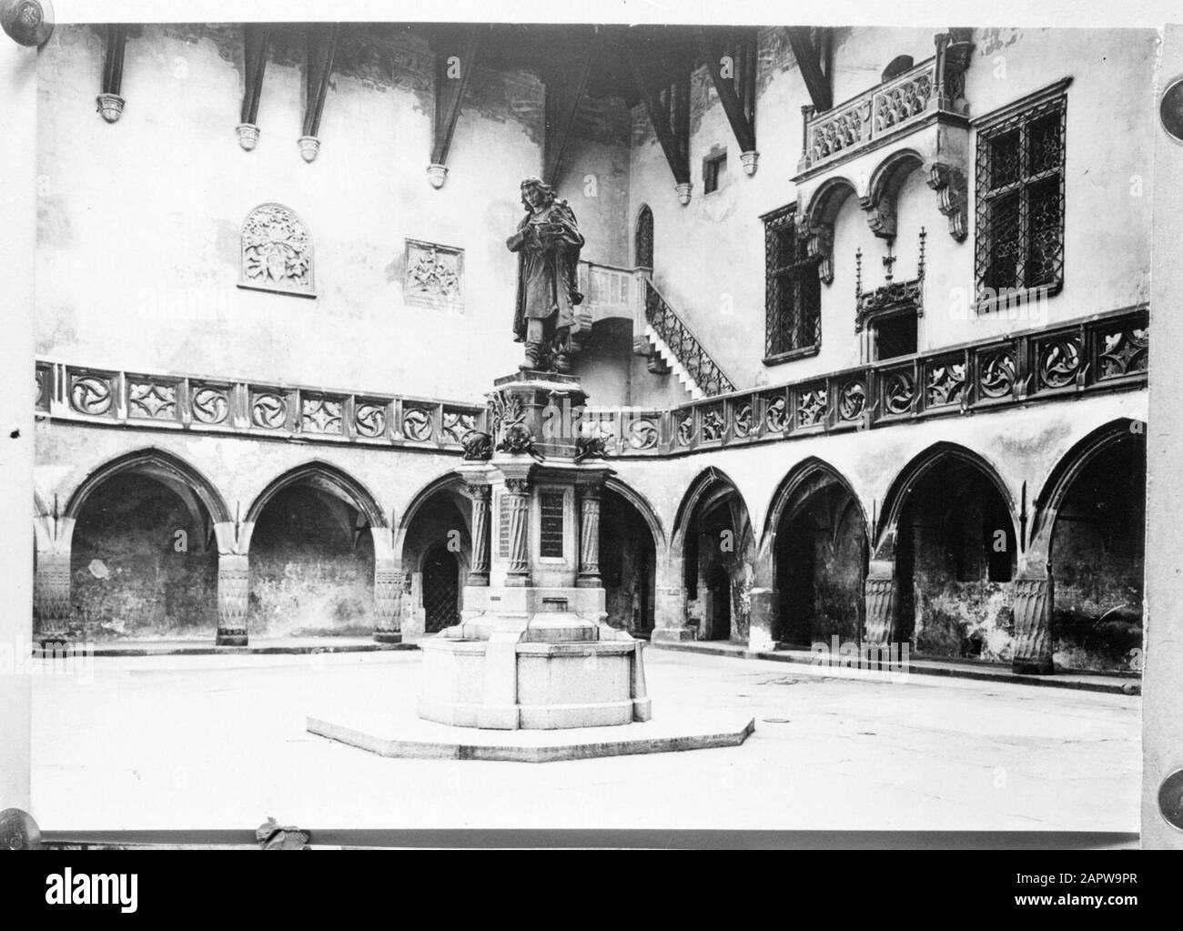 Travel to Poland Krakow. Statue of Copernicus in the courtyard of the ...